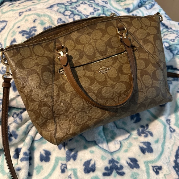 Coach | Bags | Coach Brown Signature Shoulder Bag | Poshmark